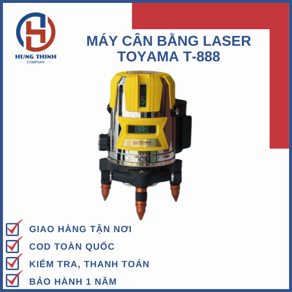 Máy Cân Bằng Laser Toyama T-888 - Trắc Địa Hưng Thịnh